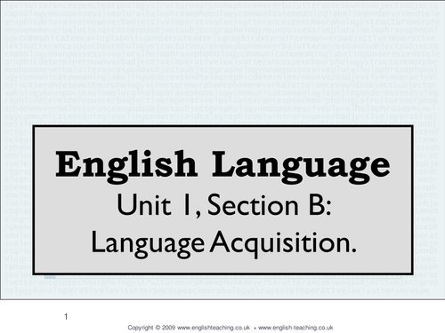 A-Level English Language - Language Acquisition Full Revision Pack ...