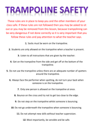 Trampolining Resource Cards | Teaching Resources