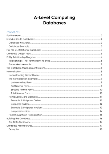Computing/ICT Database Unit | Teaching Resources