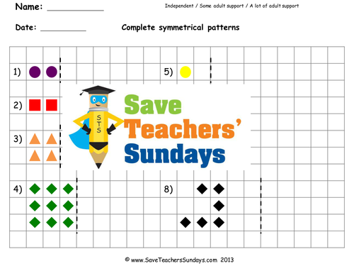 Symmetrical Patterens KS1 Worksheets, Lesson Plans and PowerPoint ...