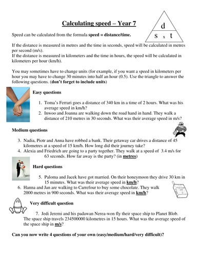 Speed - Calculating and measuring speed for KS2 or Year 7 | Teaching ...