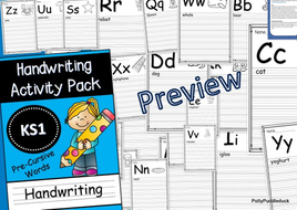 Handwriting Activity Pack (Pre Cursive Words for EYFS/KS1) by ...