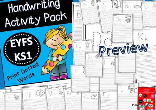 Handwriting Activity Pack (Dotted Print Words for EYFS/KS1) | Teaching ...