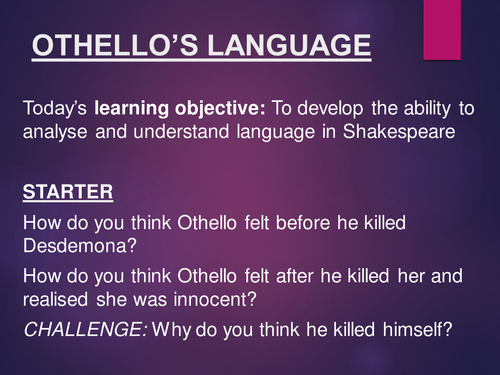 Introduction to Othello - tragic hero and villain focus | Teaching ...