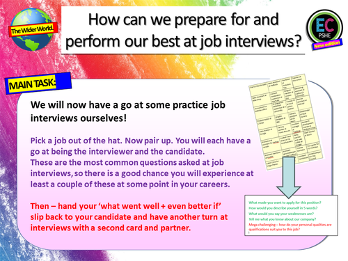 Careers : Job Interviews Preparation | Teaching Resources
