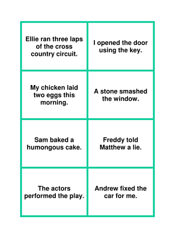Grammar Quiz Quiz Trade cards | Teaching Resources