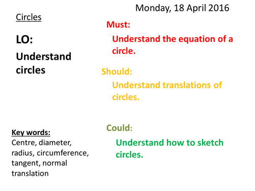 Circles | Teaching Resources
