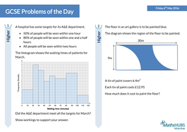 GCSE Problem Solving Questions of the Day - 6th May | Teaching Resources