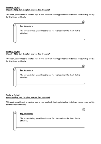 Pirates! Homework Project 5 weeks | Teaching Resources