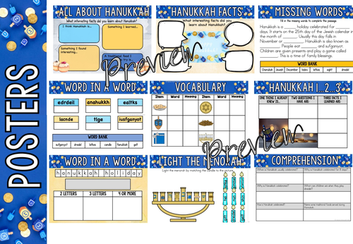 Hanukkah Chanukah Digital and Printable | Teaching Resources