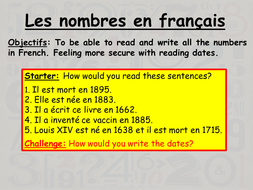 Les NOMBRES et les ANNÉES - FRENCH {EDITABLE} - all textbooks ...
