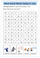 cian suffix - PowerPoint Lesson and Worksheets | Teaching Resources
