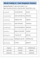 -cian suffix | Teaching Resources