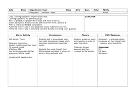 GCSE assessment feedback - Outstanding lesson | Teaching Resources
