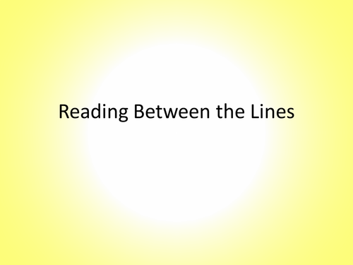 Lesson on inference and reading between the lines - Crime Scene ...