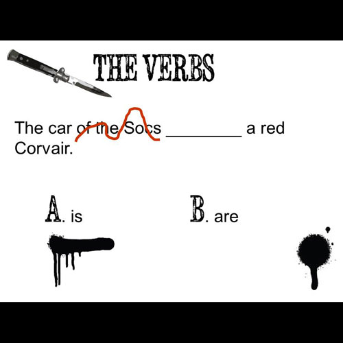 OUTSIDERS Subjects and Verbs - Grammar Agreement Package | Teaching ...