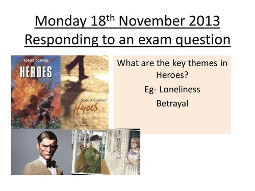 Heroes Exam Revision Lesson GCSE Literature | Teaching Resources