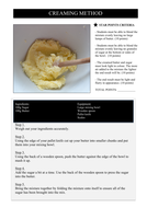 Cake making techniques practical lesson and worksheets (creaming ...