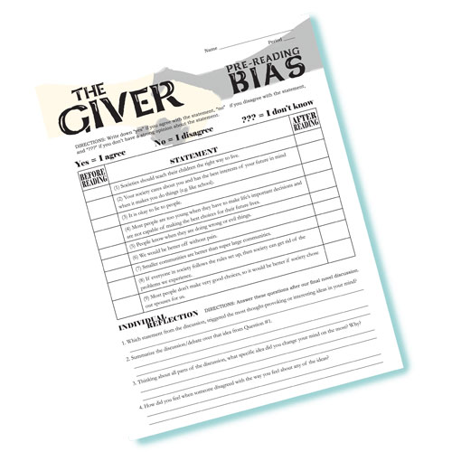 GIVER PreReading Bias Activity | Teaching Resources