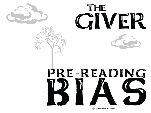 GIVER PreReading Bias Activity | Teaching Resources