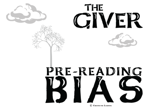 GIVER PreReading Bias Activity | Teaching Resources