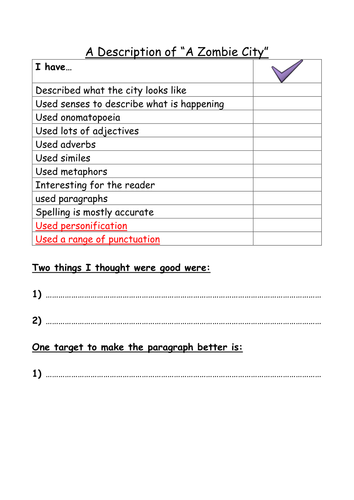Key Stage 3 Zombie Descriptive Writing "Outstanding Lesson" | Teaching ...
