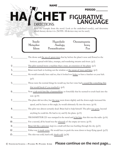 HATCHET Unit Teaching Package (by Gary Paulsen) | Teaching Resources