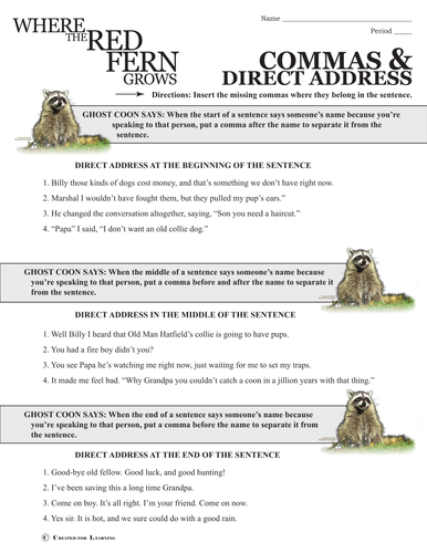 WHERE THE RED FERN GROWS Unit Teaching Package | Teaching Resources