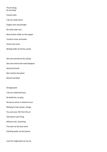 Creative poetry writing | Teaching Resources