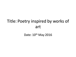 Creative poetry writing | Teaching Resources