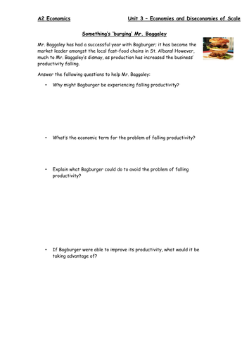 Economies of Scale | Teaching Resources