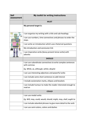 Instructions - how to defeat a monster by katknipe - Teaching Resources ...