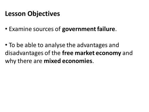 Government Failure | Teaching Resources