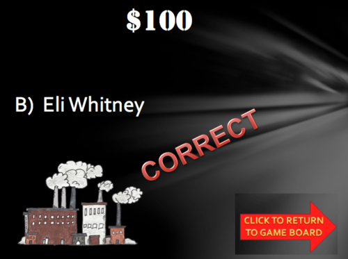 Industrial Revolution Jeopardy Trivia Game Fun Stuff! Cotton Gin, Steam ...