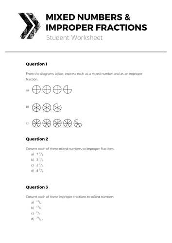 Fractions: Mixed Numbers & Reciprocals - Complete Unit of Work ...