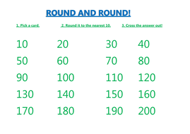 Rounding to the nearest 10 board game | Teaching Resources