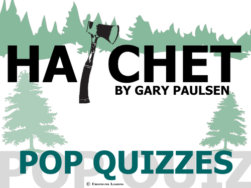HATCHET 14 Pop Quizzes Bundle (by Gary Paulsen) | Teaching Resources