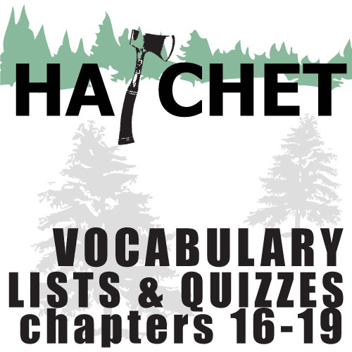 HATCHET Vocabulary List and Quiz (30 words, chs 16-19) | Teaching Resources