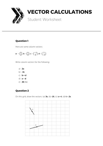 Vector Calculations - Complete Lesson | Teaching Resources Vector Calculations - Complete Lesson | Teaching Resources