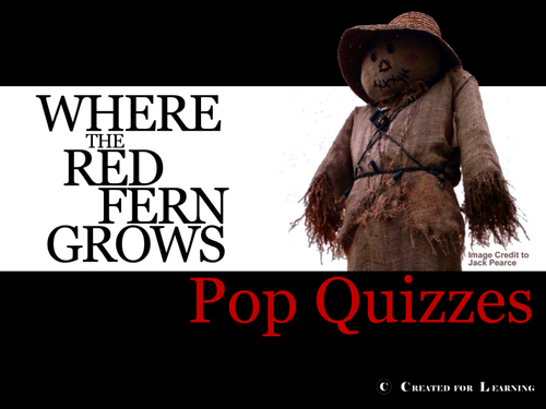 WHERE THE RED FERN GROWS 19 Pop Quizzes Bundle | Teaching Resources