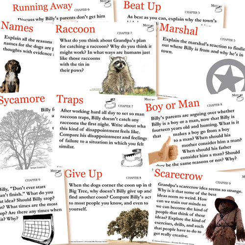 WHERE THE RED FERN GROWS Journal - Quickwrite Writing Prompts ...