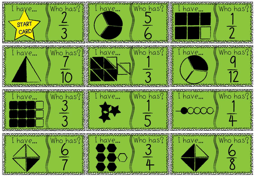 Fractions - I have who has Game | Teaching Resources