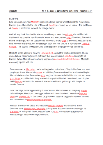 Macbeth suite of lessons Act 1 - Act 5 | Teaching Resources