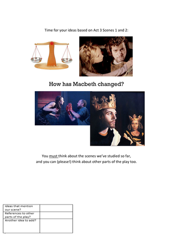 Macbeth suite of lessons Act 1 - Act 5 | Teaching Resources
