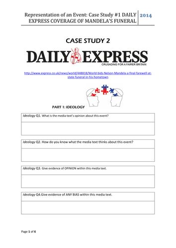 Representation of an Event Case Study | Teaching Resources