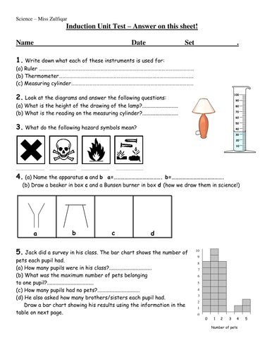 KS3 science induction pack year 7, year 8 or year 9 | Teaching Resources