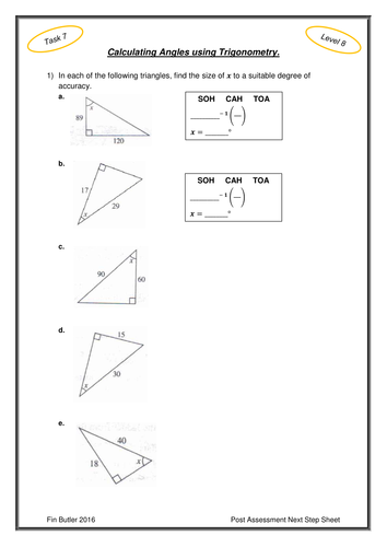 Various Pythagoras' Theorem and Trigonometry Worksheets. | Teaching ...