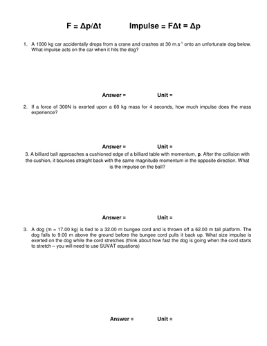 IB Physics Topic 2: Mechanics | Teaching Resources