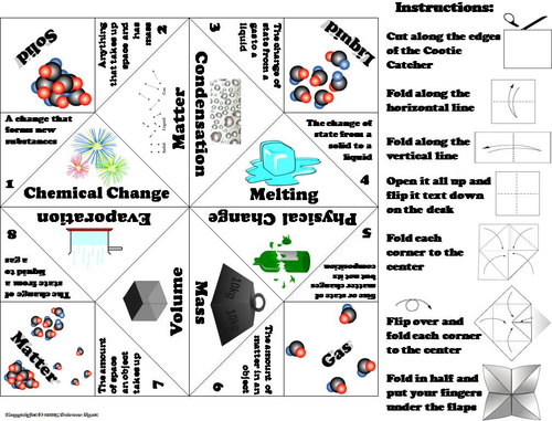 States of Matter Cootie Catchers | Teaching Resources