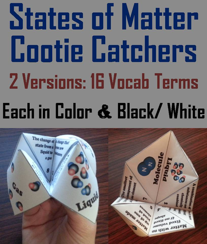 States of Matter Cootie Catchers | Teaching Resources